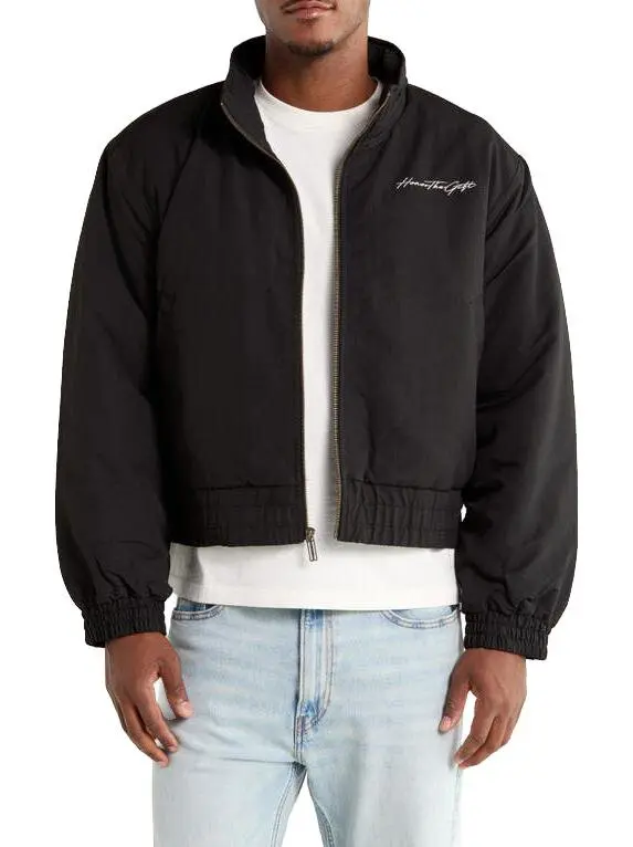 HONOR THE GIFT Logo Script Puffer Jacket - Black