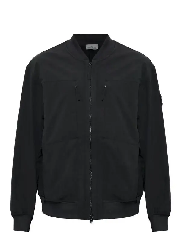 Stone Island Logo-patch Hooded Jacket - Black