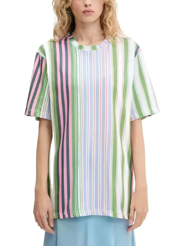 Stine Goya Striped Cotton T-shirt - Green