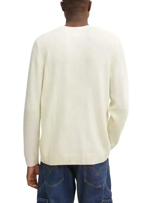LEVI'S Logo-embroidery Crew-neck Sweater - Neutrals