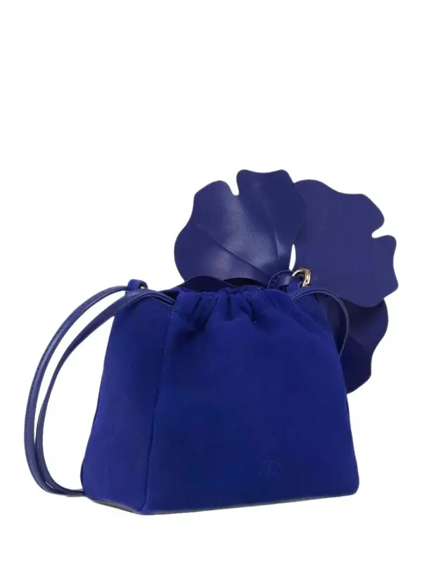 Pinko Floral-detail Love Birds Clutch Bag - Blue