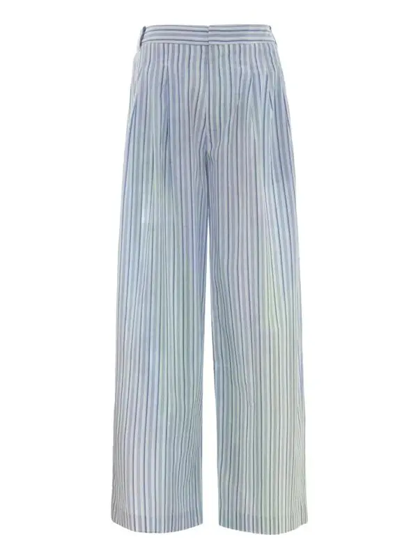 Rag & Bone Chappell Striped Wide-leg Trousers - Blue
