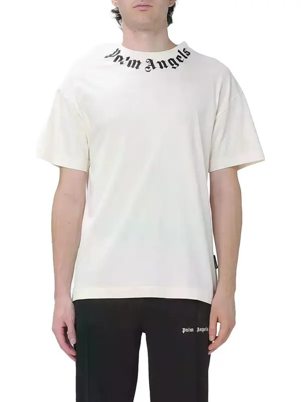 Palm Angels Logo-print Cotton T-shirt - White