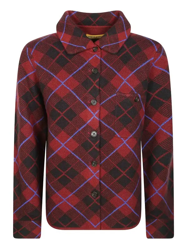 Guest In Residence Dylan Plaid Cashmere Shirt - Bordeaux