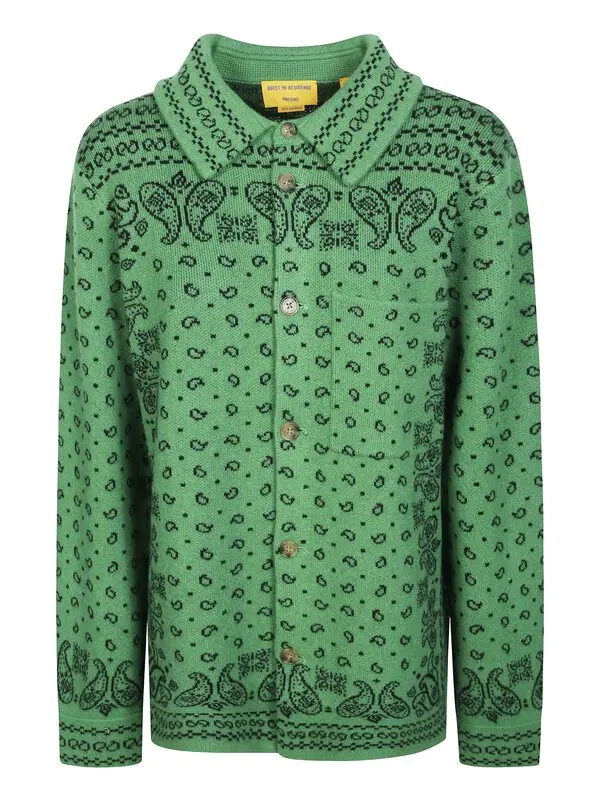 Guest In Residence Wild Rag Work Shirt In 100% Cashmere - Verde