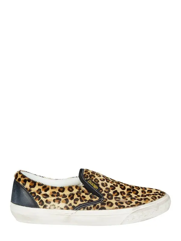 GOLDEN GOOSE Vce Horsy Leather Sneaker - Nero