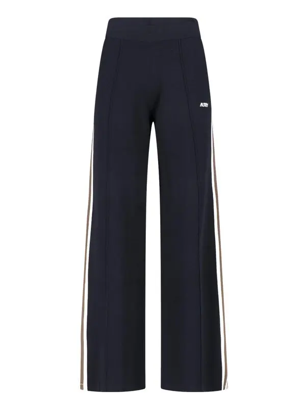 AUTRY Wide-leg Track Trousers - Black