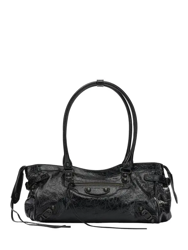 Balenciaga Mini Structured Shoulder Handbag - Black