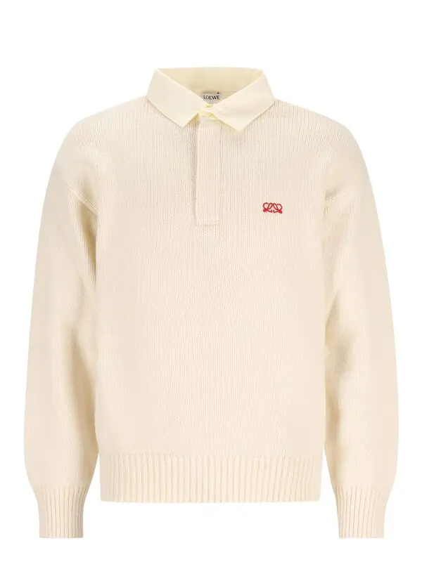Loewe Polo Sweatshirt For - Ecru