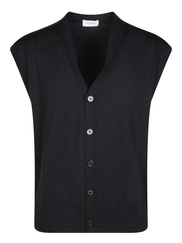 PAOLO PECORA Gilet Sweater Vest - Marrone