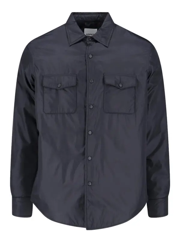 Aspesi Nylon Overshirt Jacket - Black