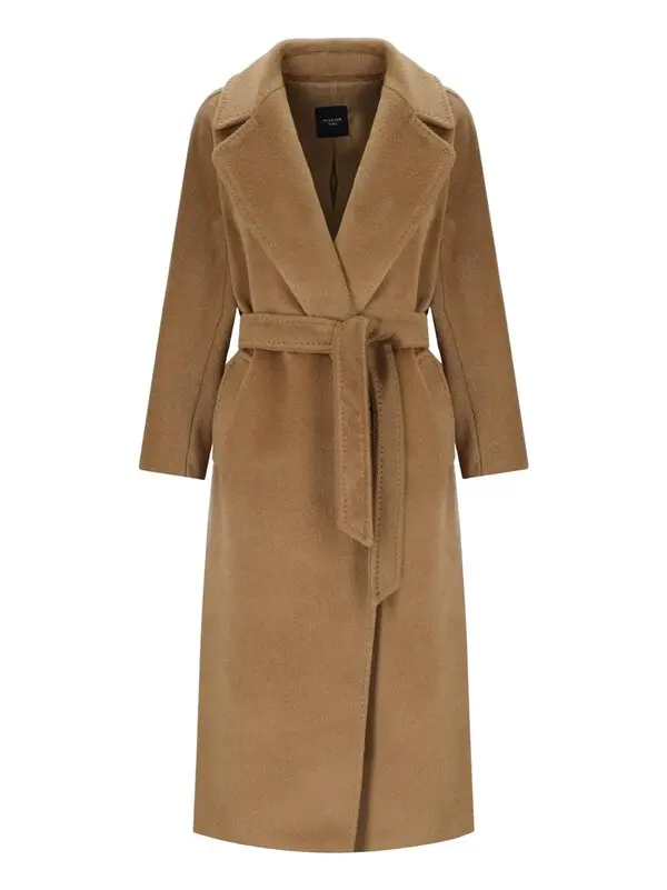 Max Mara Belted Wool-blend Long Coat - Cammello