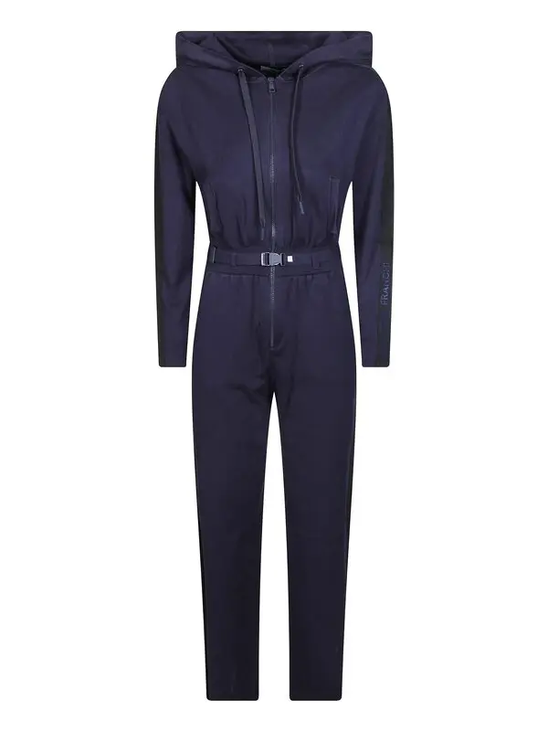 Elisabetta Franchi Knit Tracksuit With Belt - Blu