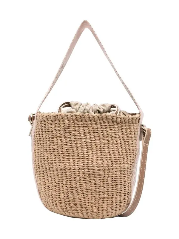 Chloé Woven Bucket Shoulder Bag - Blushbeige