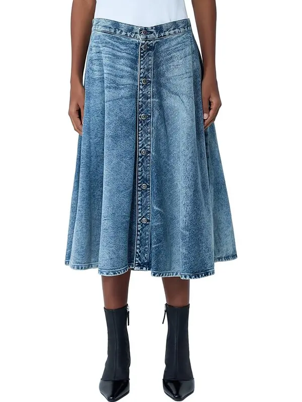 DIESEL® De-annet-fsh Midi Skirt - Blue