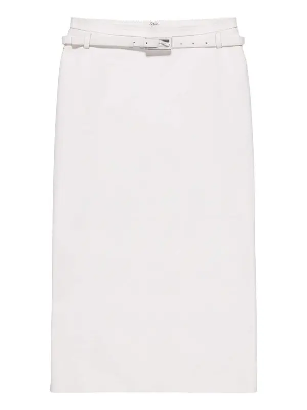 TOM FORD Lambskin Midi Pencil Skirt - White