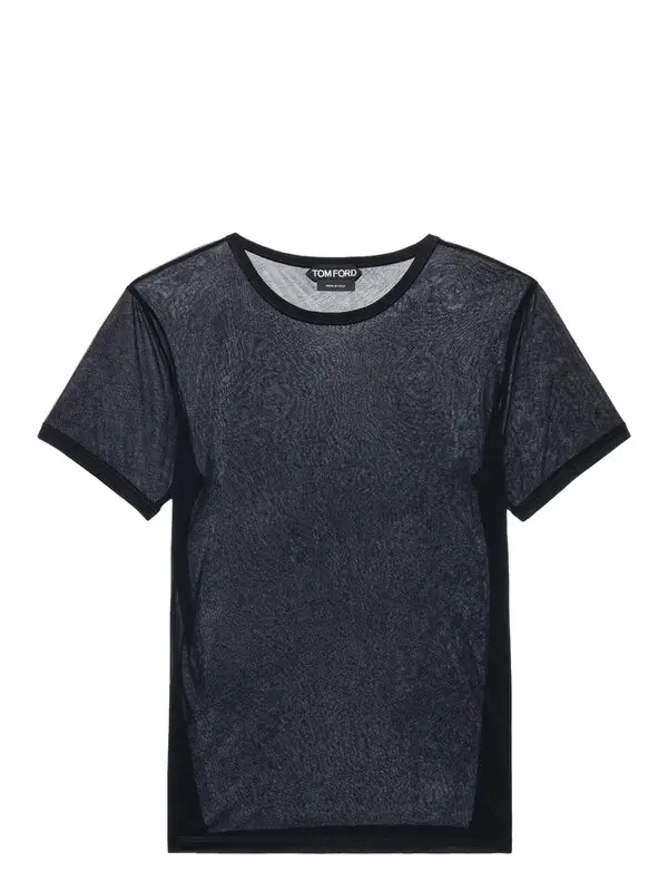 TOM FORD Mesh Crew-neck T-shirt - Black