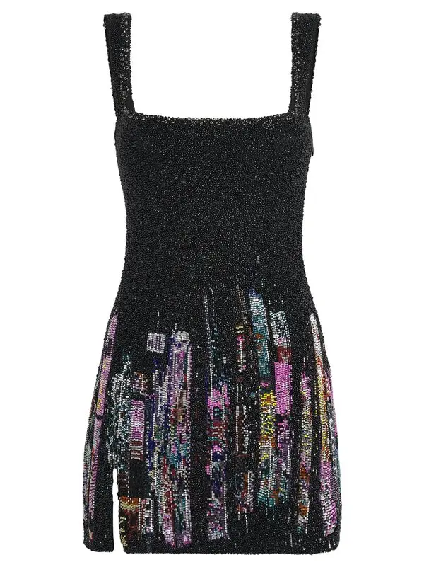 CLIO PEPPIATT Embellished Tokyo Mini Dress - Black