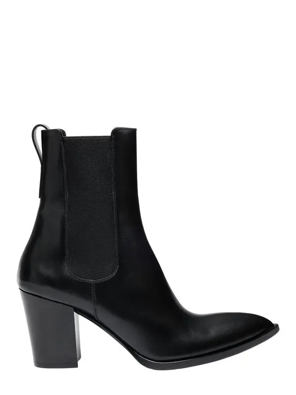 TOM FORD Leather Dagger Ankle Boots 80 - Black