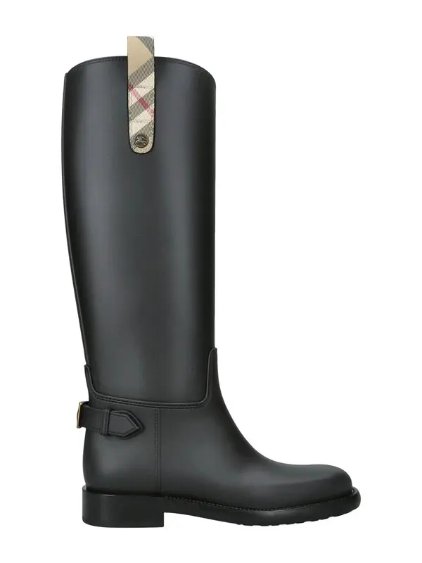 Burberry Cavalier Knee-high Wellington Boots - Black
