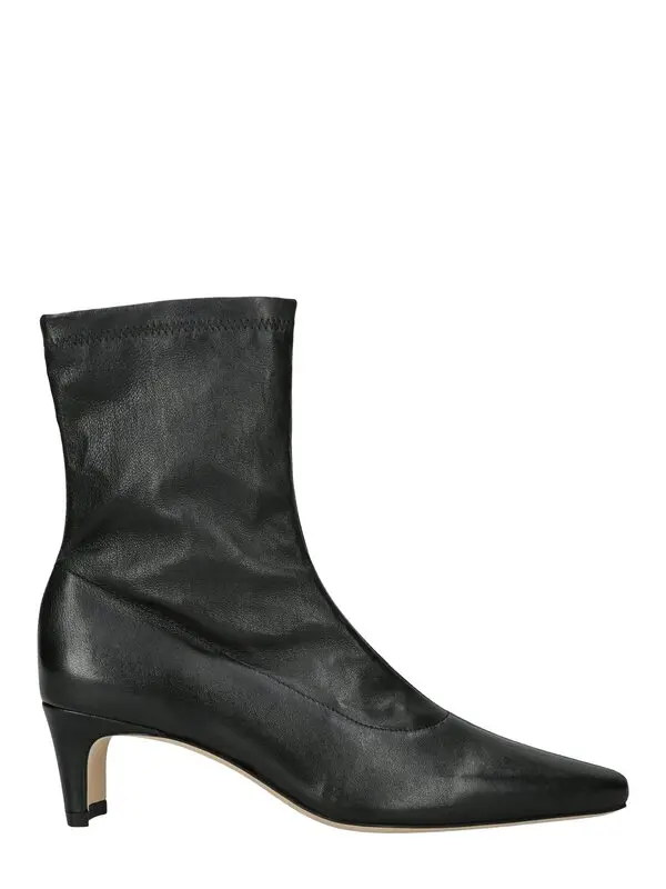Staud Leather Wally Sock Ankle Boots 55 - Black