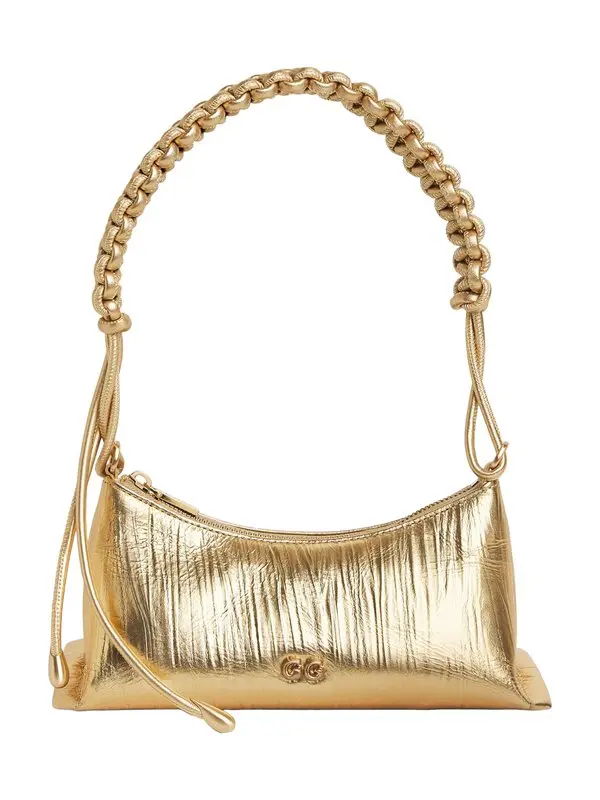 Cult Gaia Metallic Leather Osa Shoulder Bag - Gold