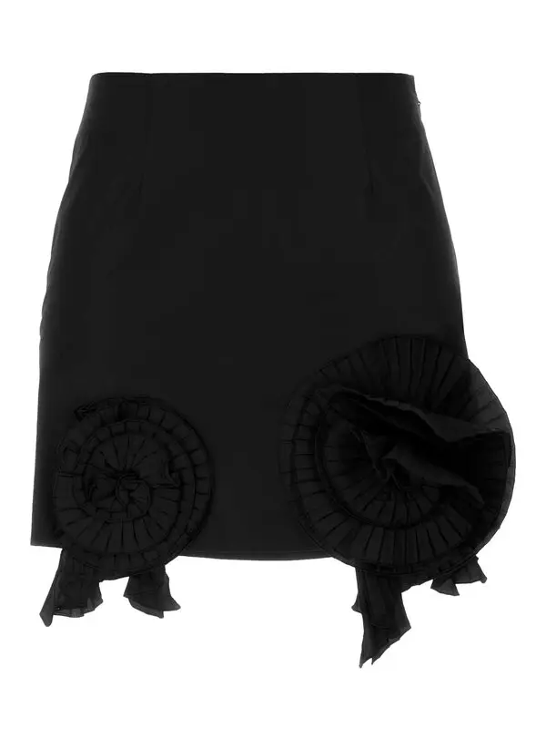 Blumarine Taffeta Mini Skirt - Black
