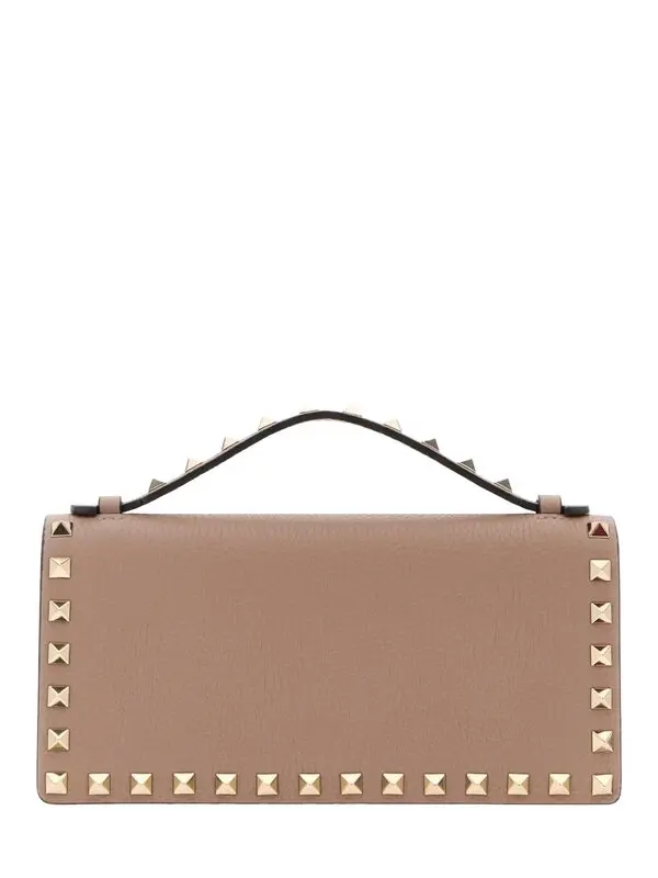Valentino Garavani Antiqued Leather Rockstud Handbag - Pink