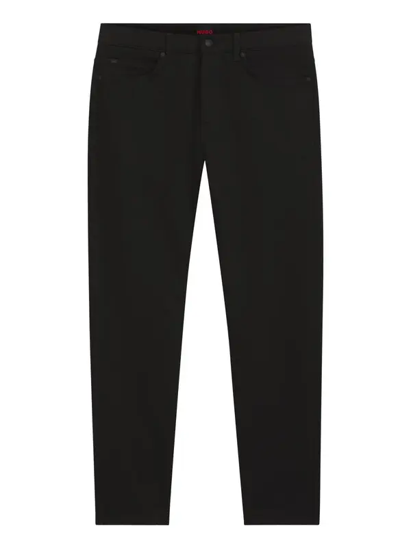 Hugo Slim-fit Jeans In Comfort-stretch Denim - Black
