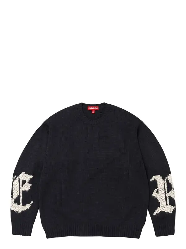 Supreme Cross Stitch Logo Sweater - Black