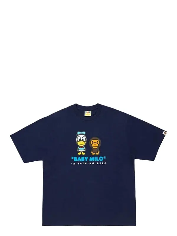 A BATHING APE X Disney Donald Duck Milo Relaxed Fit Tee 'navy - Blue