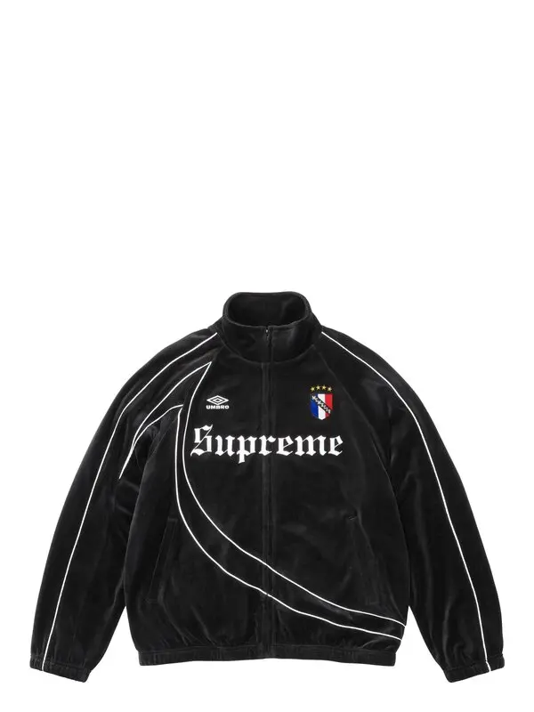 Supreme X Umbro Velour Track Jacket - Black