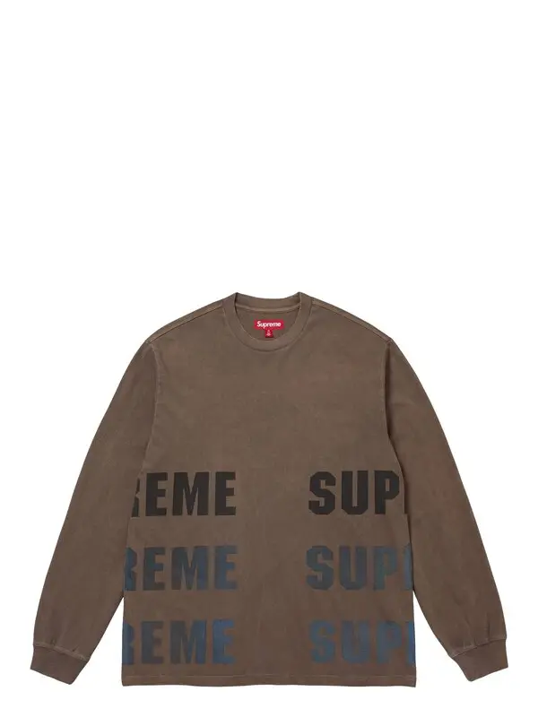 Supreme Reflective Long-sleeve Top - Brown