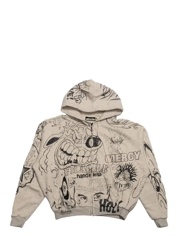 HELLSTAR Graffiti Zip-up - Grey