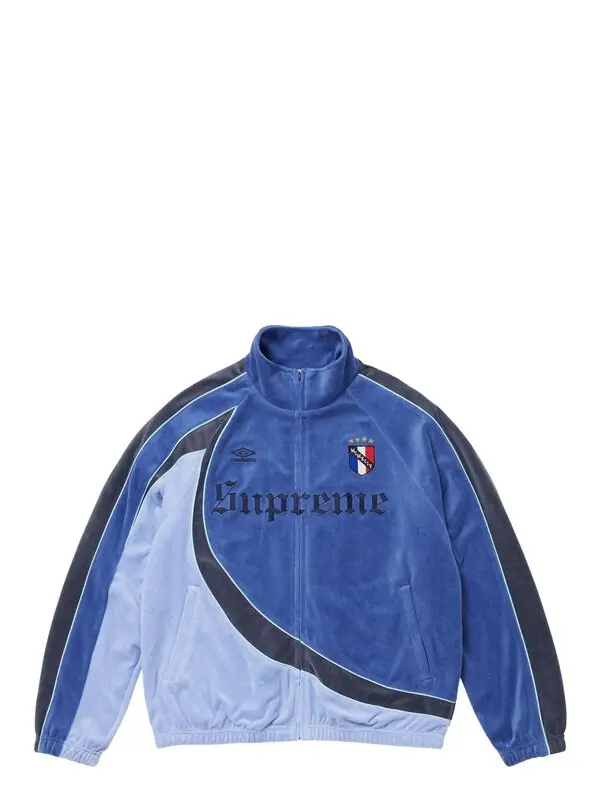 Supreme X Umbro Velour Track Jacket - Blue