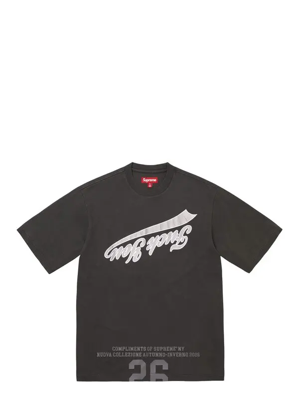 Supreme Cracked Flipped Short-sleeve Top - Black