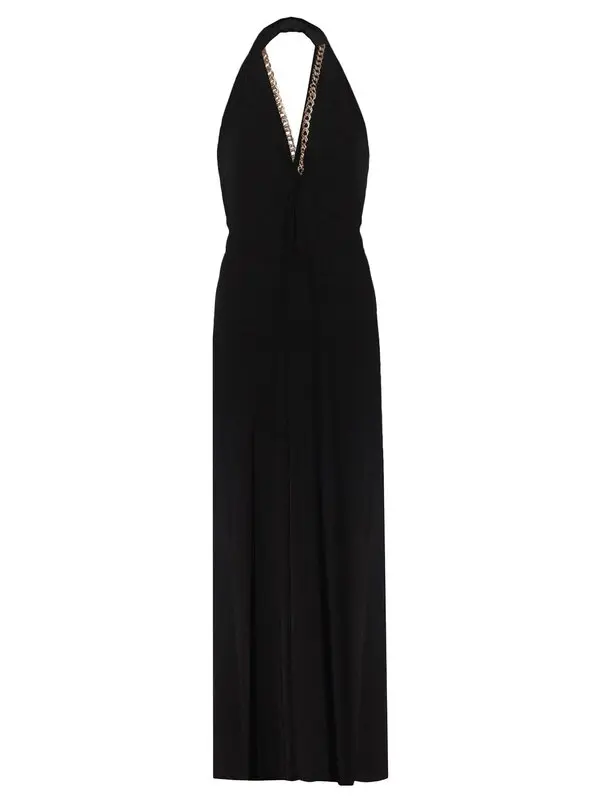 N'ONAT Sophia Gold Chain Maxi Dress - Black