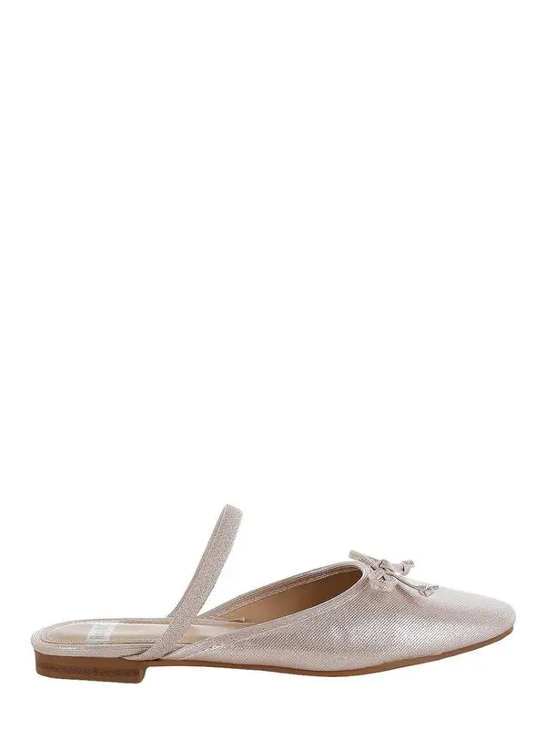 RAG & CO Opalia Glitter Ballet Mules In Champagne By - Gold