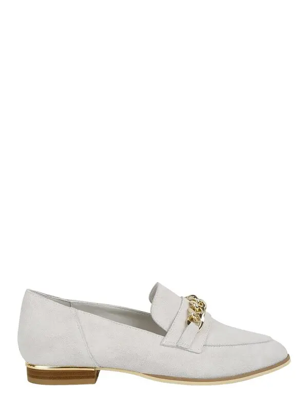 RAG & CO Ricka Chain Embellished Loafers In By - Grey