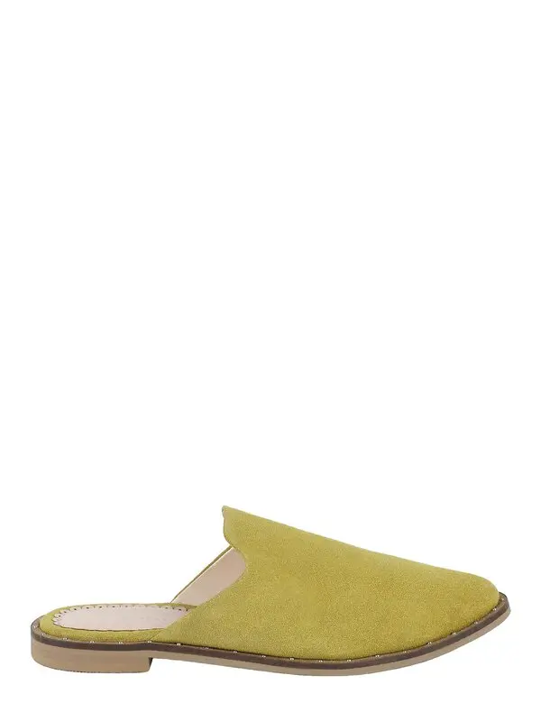RAG & CO Lia Handcrafted Suede Mules In Mustard By - Yellow
