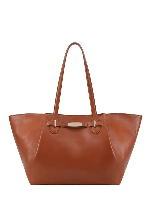 Paul Costelloe Judith Leather Tote Bag - Brown