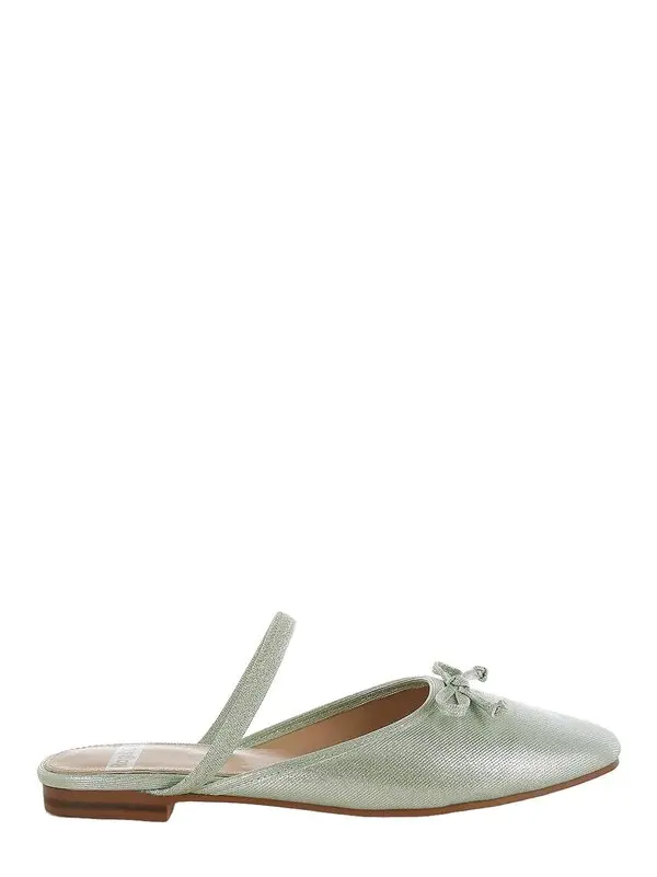 RAG & CO Opalia Glitter Ballet Mules In By - Green