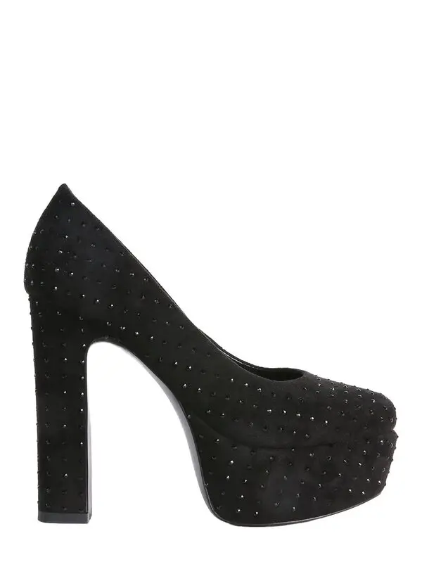 RAG & CO Poppins Glinting Platform High Pumps In By - Black