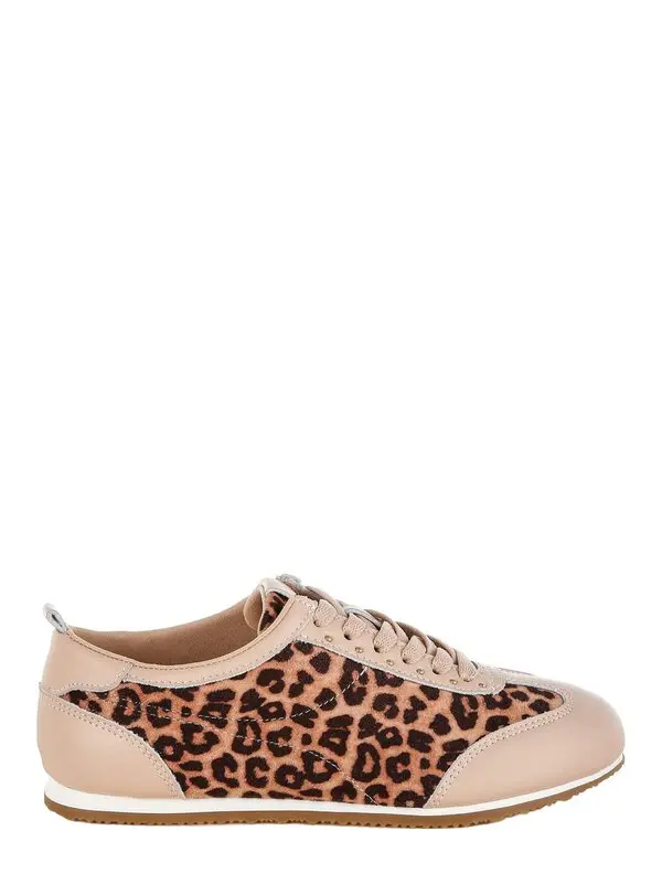RAG & CO Neutrals Narati Leopard Print Real Leather Sneakers By - Black