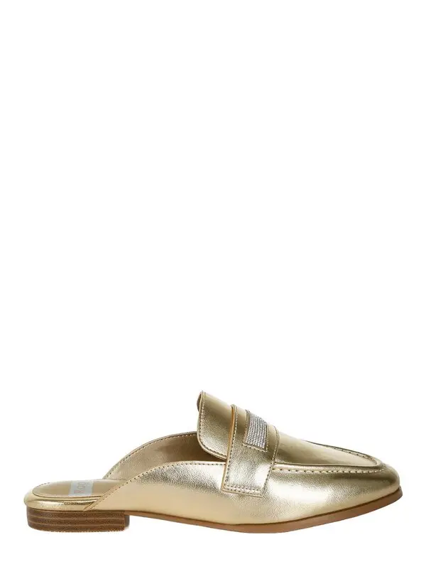 RAG & CO Piscola Rhinestones Slip On Mules By - Gold