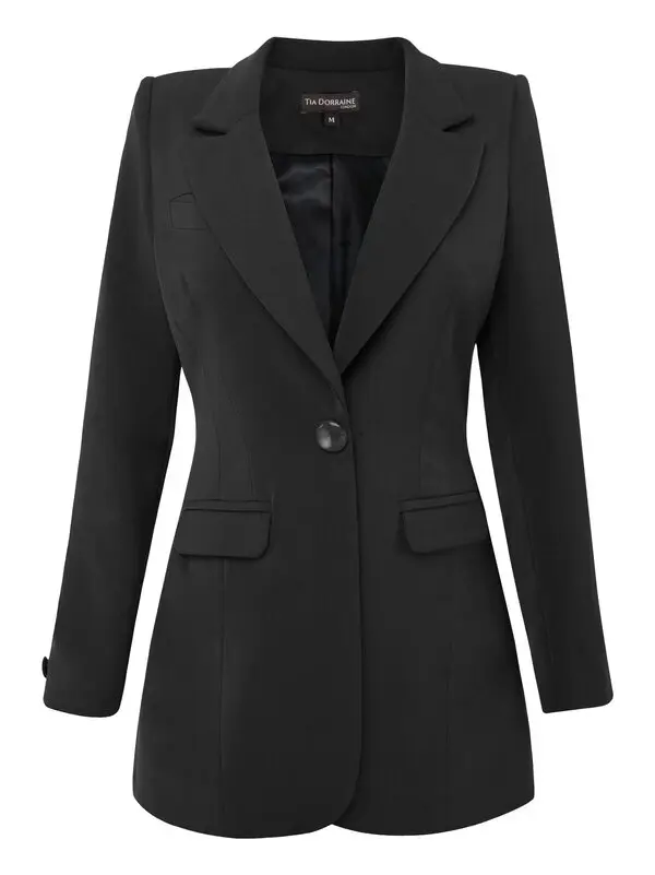TIA DORRAINE Magnetic Power Classic Timeless Blazer - Black