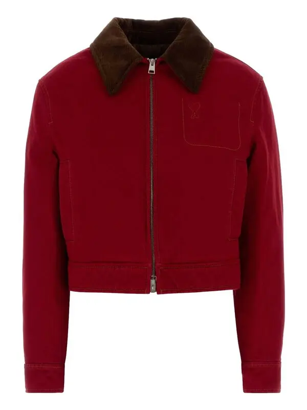 AMI Paris Denim Jacket - Red
