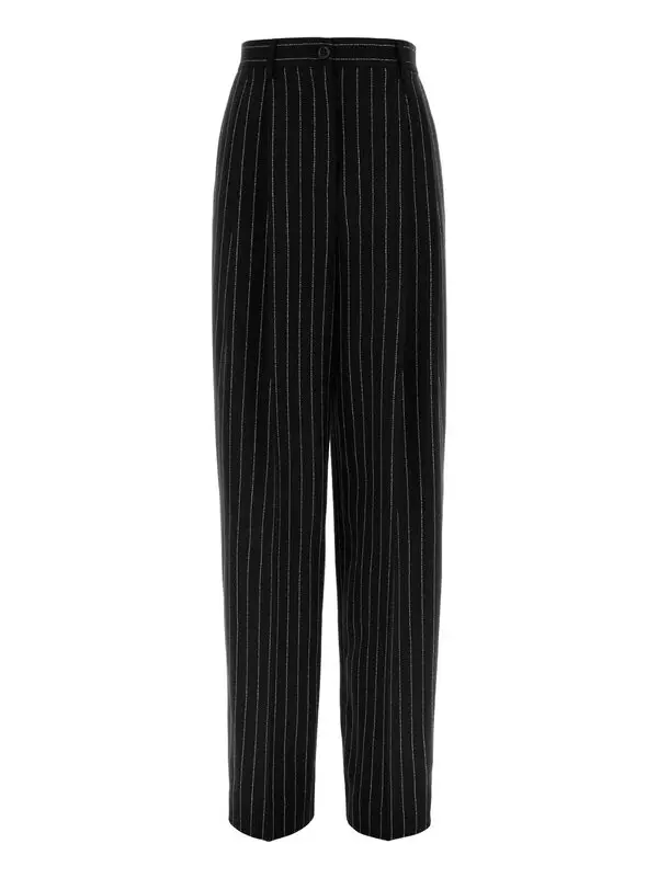 Dolce & Gabbana Embroidered Wool Pant - Multicolor