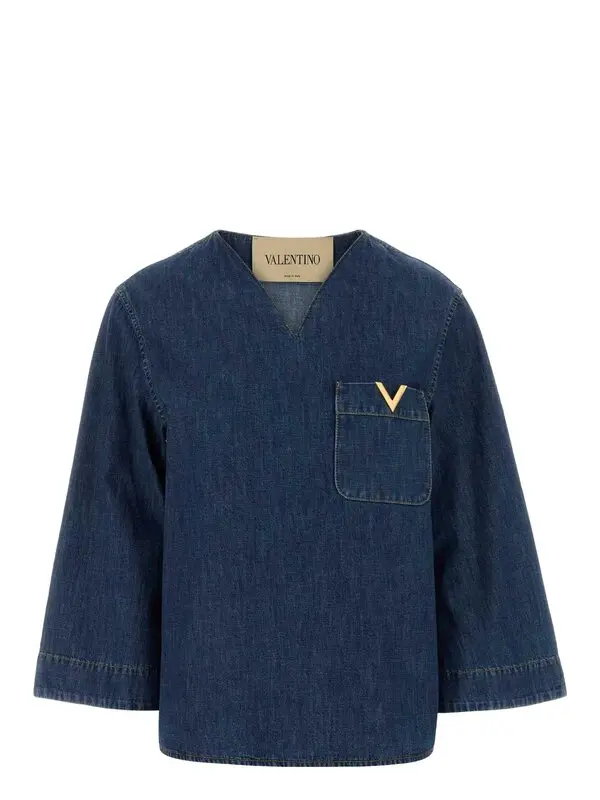 Valentino Garavani Denim Blouse - Blue