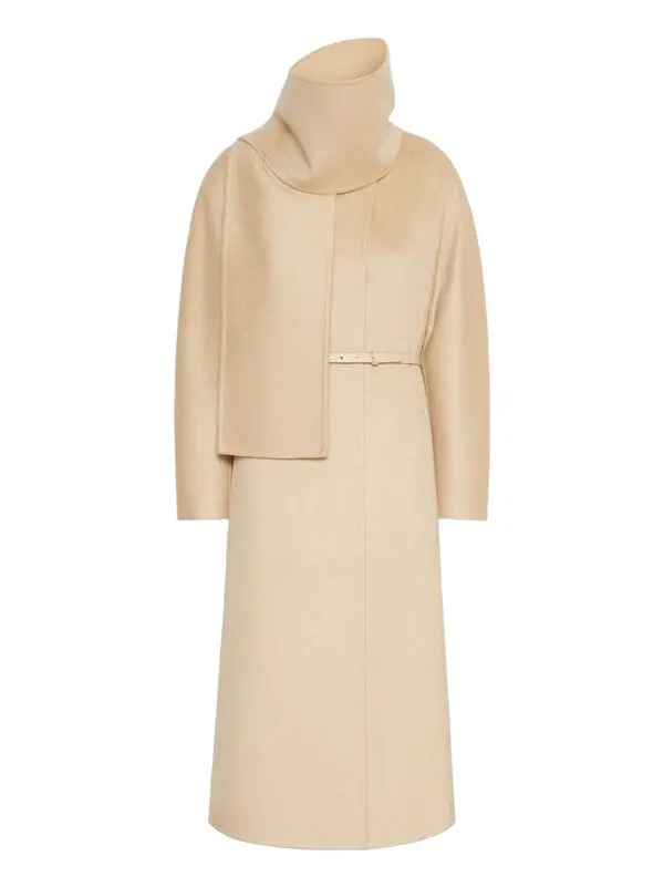 Max Mara Albino Camel And Mohair Coat - Beige